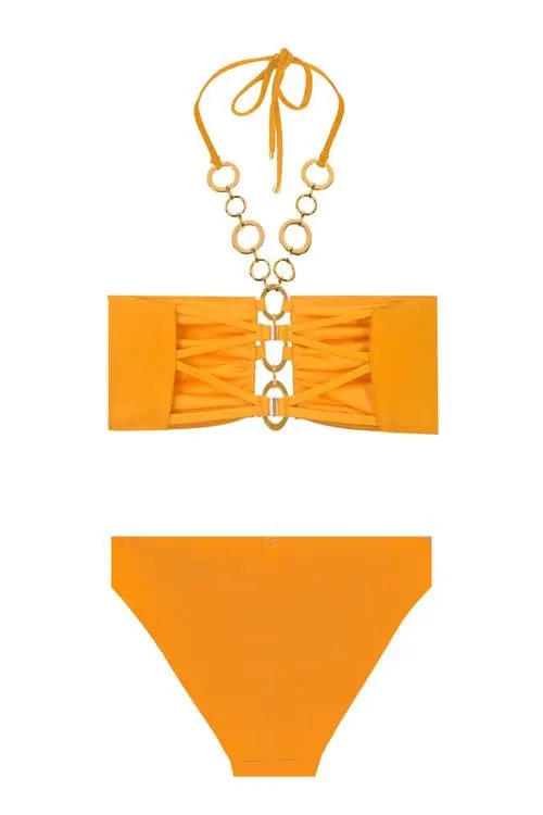 AYJE Opal Bandeau Top & Side Bottom - Turmeric