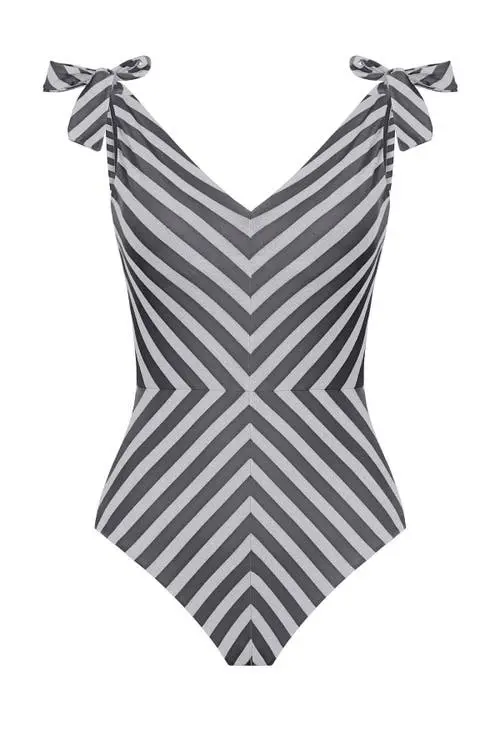 AYJE Beyond The Lines V Swimsuit - Anthracite/silver