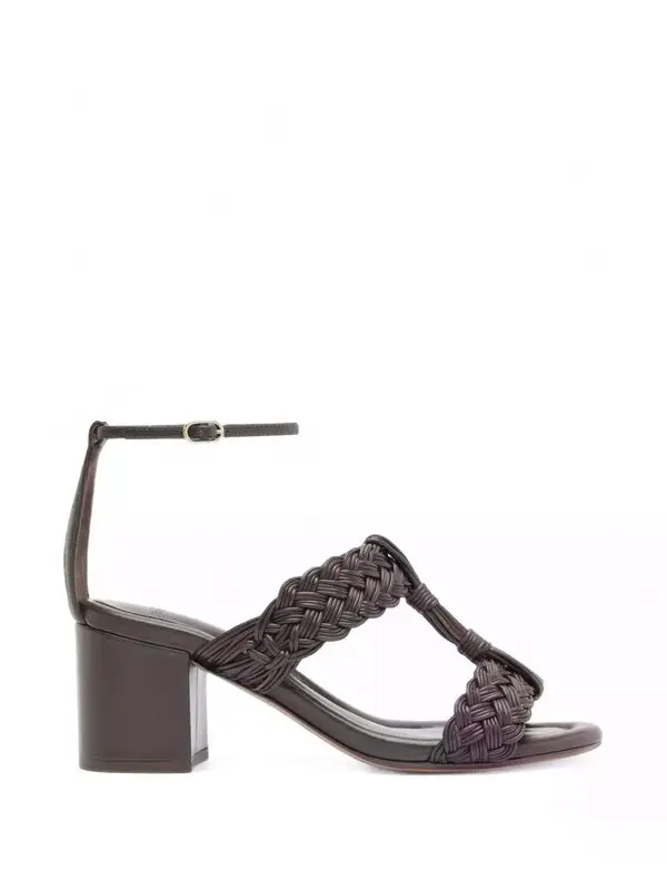 ALEXANDRE BIRMAN Thalia 60 Braided Leather Sandals - Black