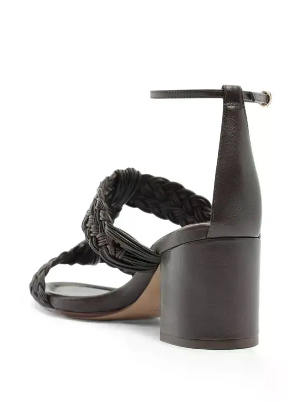 ALEXANDRE BIRMAN Thalia 60 Braided Leather Sandals - Black