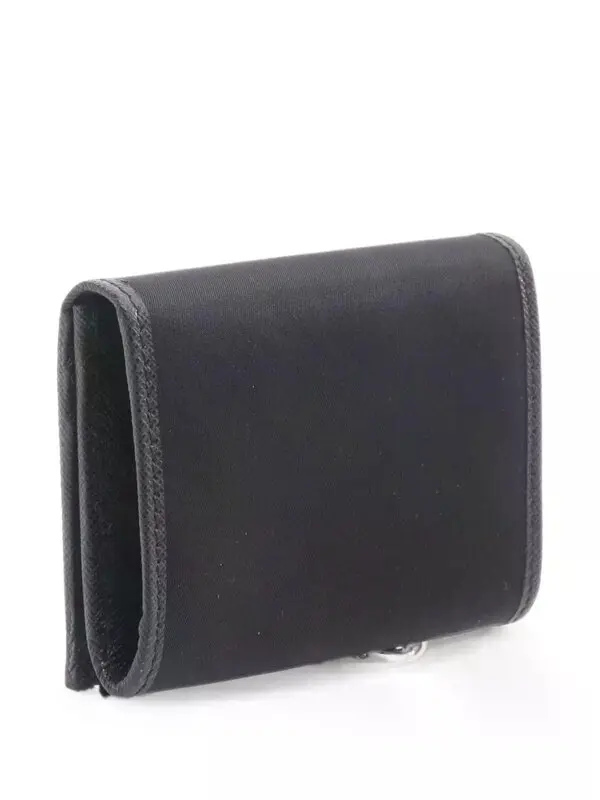 Prada Re-nylon Saffiano Leather Bi-fold Wallet - Black