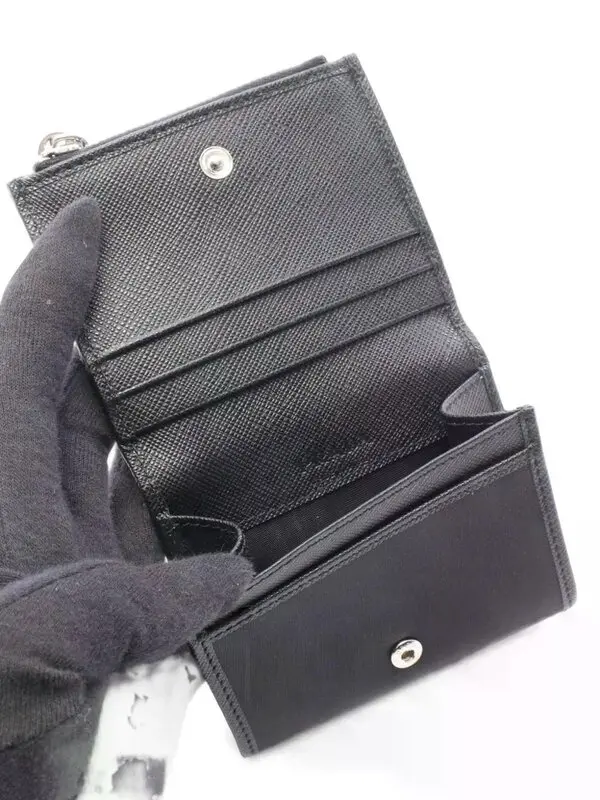 Prada Re-nylon Saffiano Leather Bi-fold Wallet
