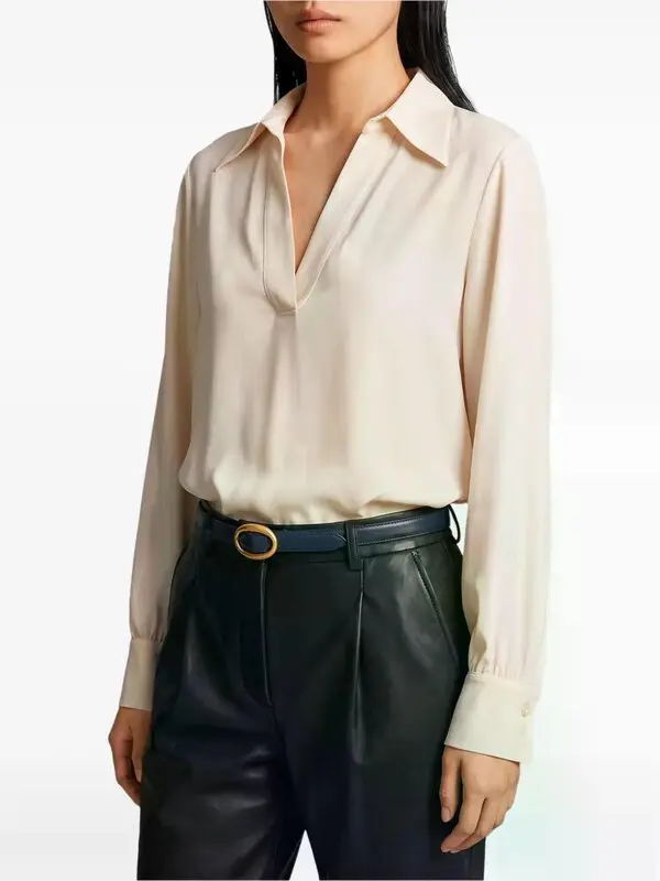 SUTTON NEW YORK V-neck Georgette Blouse