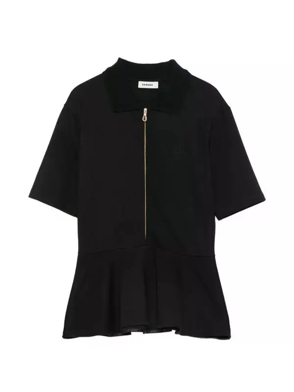 Sandro Zip-fastening Polo Top