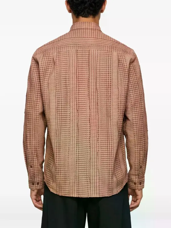 You Must Create Check-pattern Seersucker Shirt
