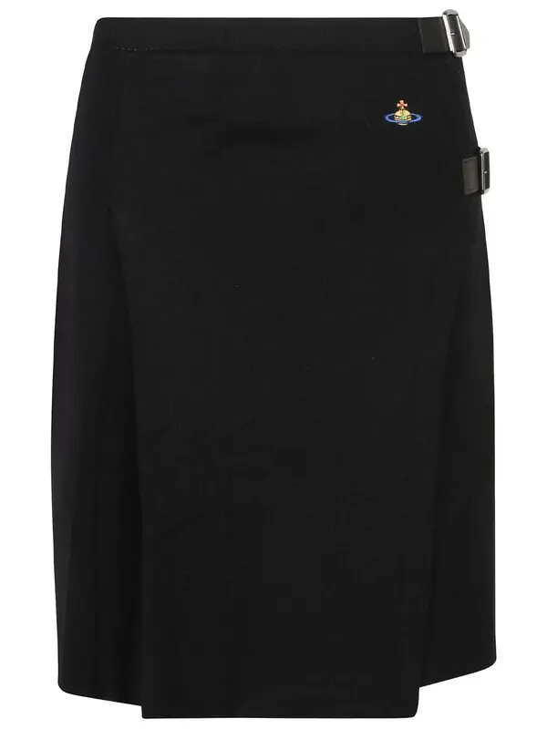 VIVIENNE WESTWOOD Gonna Kilt Alex In Lana - Black