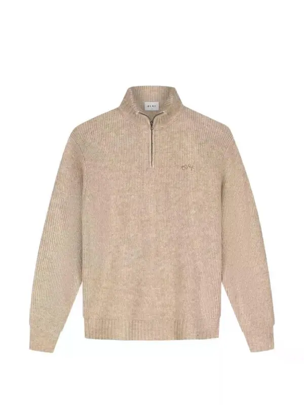 OLAF Ribbed-knit Quarter-zip Sweater