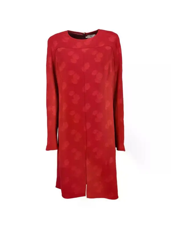 Valentino Garavani Floral-jacquard Long-sleeve Mini Dress