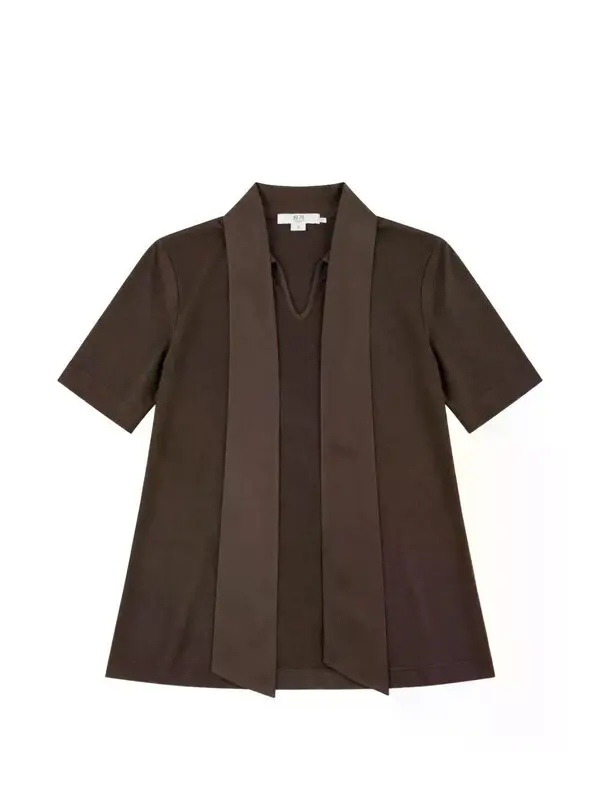 Seventy Scarf-detail V-neck Blouse