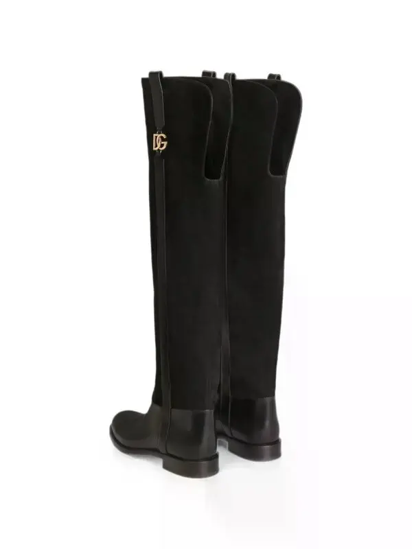 Dolce & Gabbana Suede Riding Boots