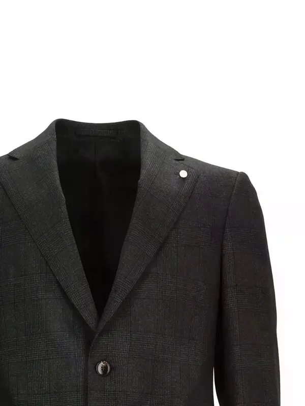 LUIGI BIANCHI Drop 7 Check-pattern Suit