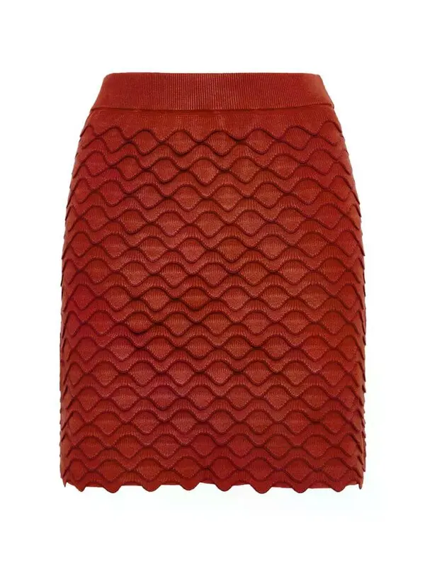Malìparmi Wave-pattern Mini Skirt