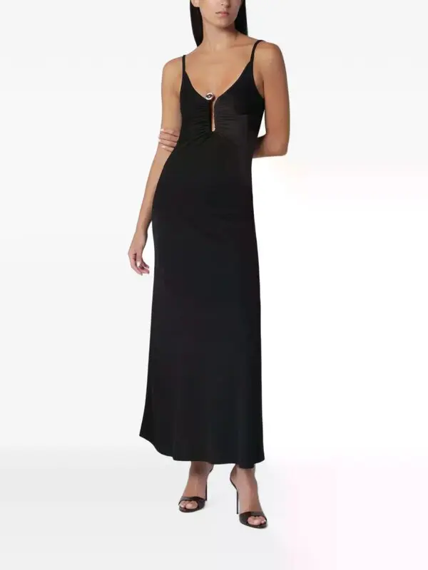 Christopher Esber Droplet Crystal-clasp Cami Maxi Dress