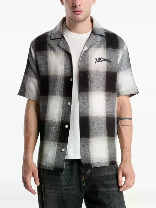 ALLSAINTS Check Short-sleeve Shirt - Grey