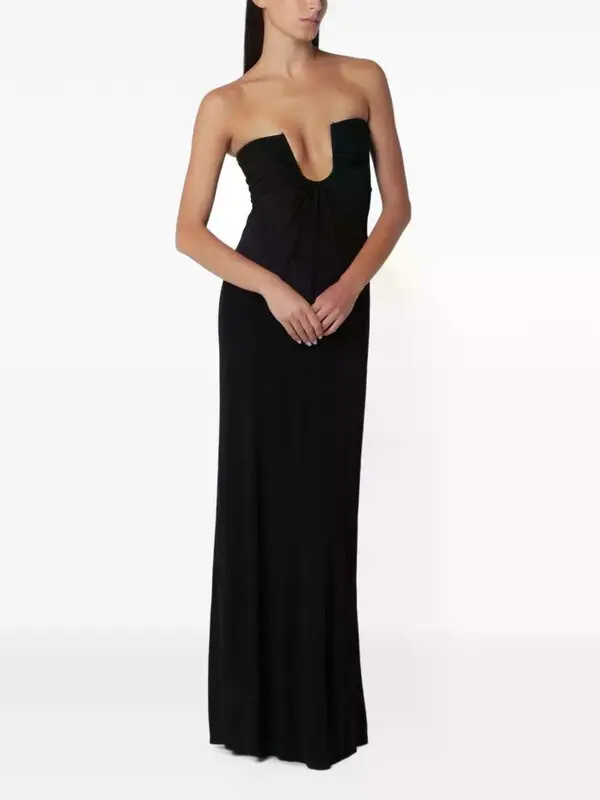 Christopher Esber Arced Palm Strapless Dress