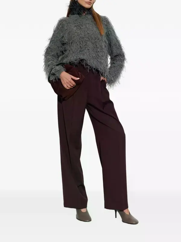 Fabiana Filippi Ostrich Feather-trim Sweater