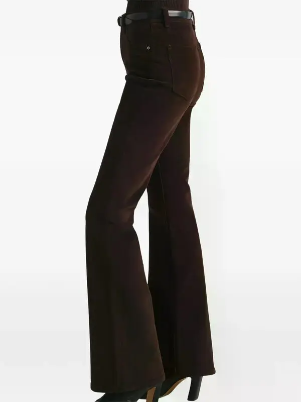 DL1961 Bridget Corduroy-texture Bootcut Jeans - Brown