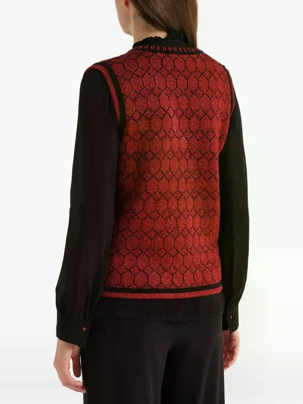 Malìparmi Jacquard-knit Quilted-effect Waistcoat