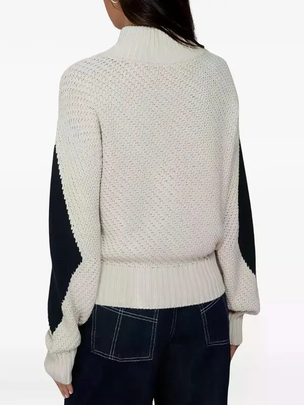 Autumn Cashmere High-neck Zip-up Cardigan