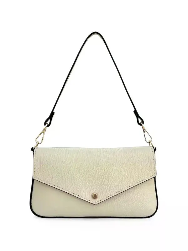 APATCHY LONDON Munro Pebbled Leather Clutch Bag - Neutrals
