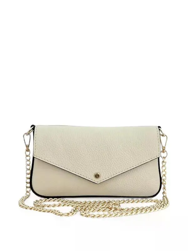 APATCHY LONDON Munro Pebbled Leather Clutch Bag - Neutrals