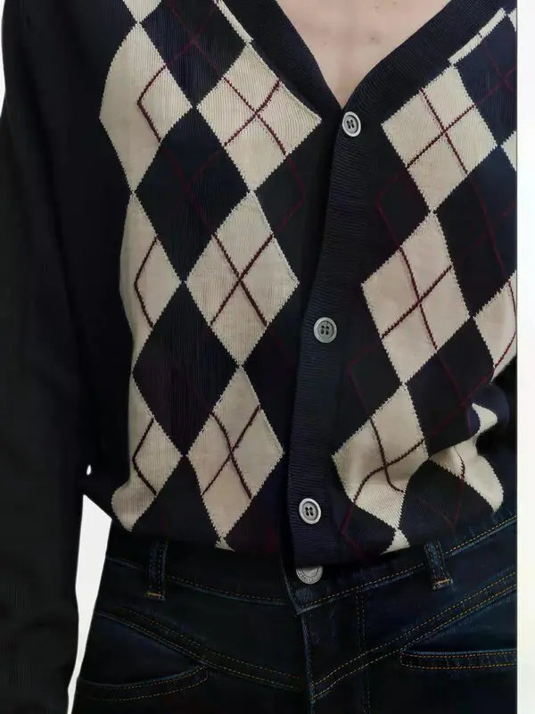 DL1961 Argyle V-neck Cardigan