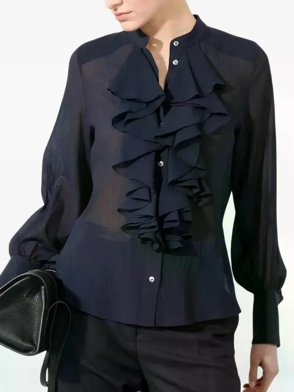Barbara Bui Ruffled Long-sleeve Shirt