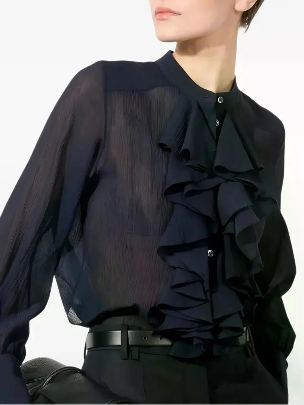 Barbara Bui Ruffled Long-sleeve Shirt
