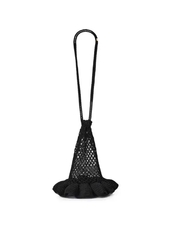 KOROBEYNIKOV Medusa Crocheted Ruffled Tote Bag