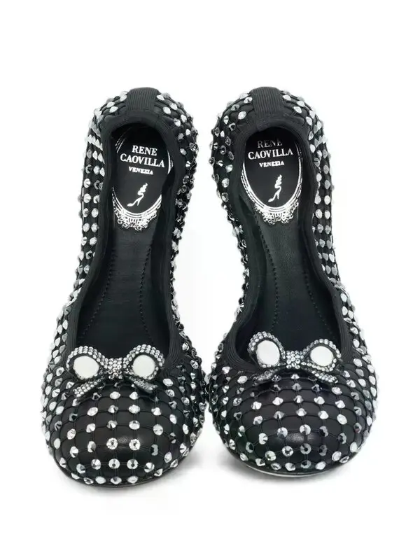 Rene Caovilla Galaxia Crystal-embellished Ballet Flats