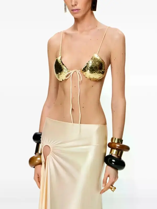 KOROBEYNIKOV Scalloped-edge Metal Bra
