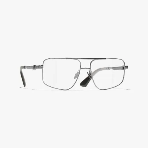 Chanel Pilot Eyeglasses - Dark Silver