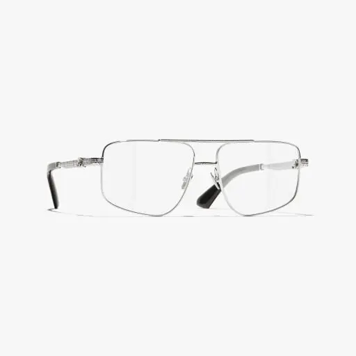 Chanel Pilot Eyeglasses - Silver