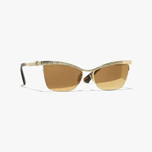 Chanel Cat-eye Sunglasses - Gold