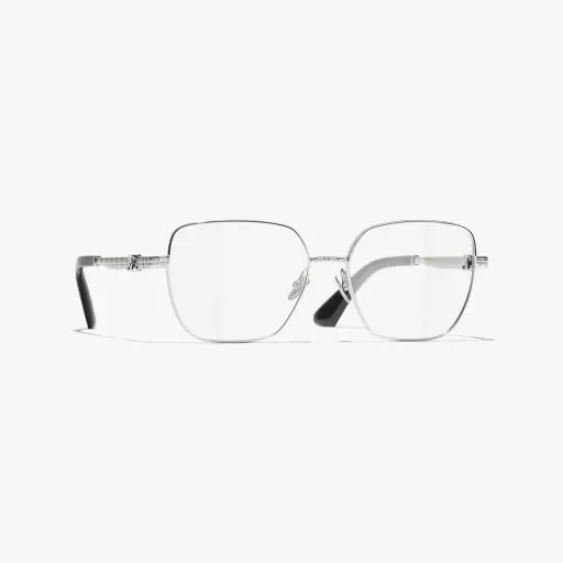 Chanel Square Eyeglasses - Silver
