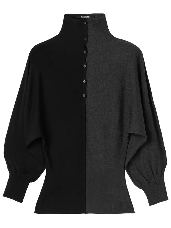 Jacquemus Le Polo Losange In Maglia Bicolore