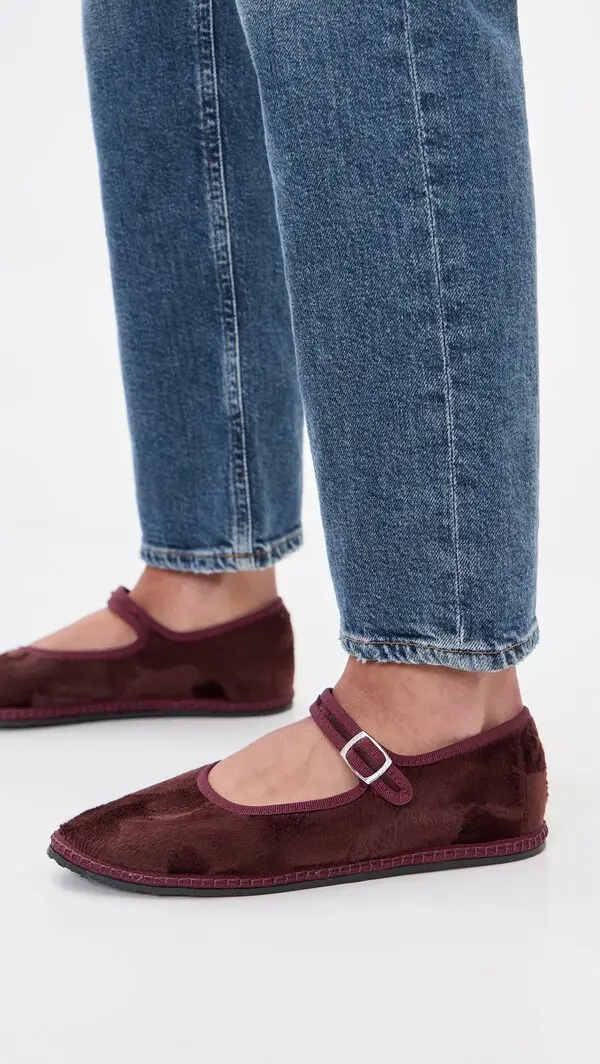 VIBI VENEZIA Faux Ponyhair Mary Jane Flats