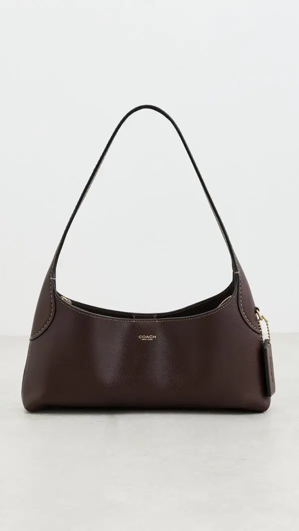COACH Natural Grain Leather Brooklyn 26 Shoulder Bag - Maple