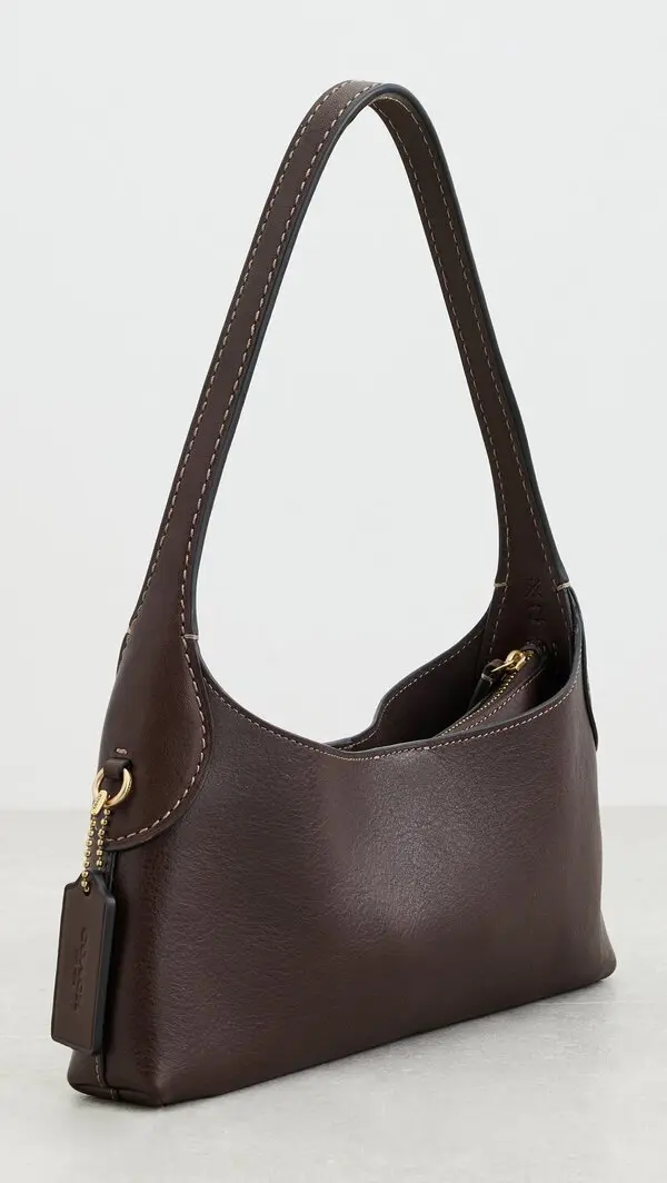 COACH Natural Grain Leather Brooklyn 26 Shoulder Bag - Maple