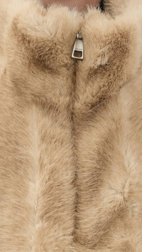 Apparis Jamie Shaved Faux Mink Dickey - Latte Multi
