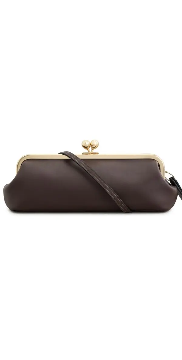 COACH Glovetanned Leather 30 Kisslock Frame Bag - Maple