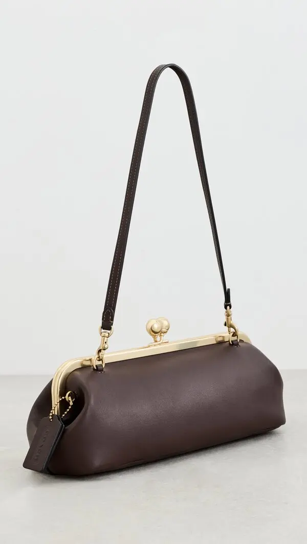 COACH Glovetanned Leather 30 Kisslock Frame Bag - Maple