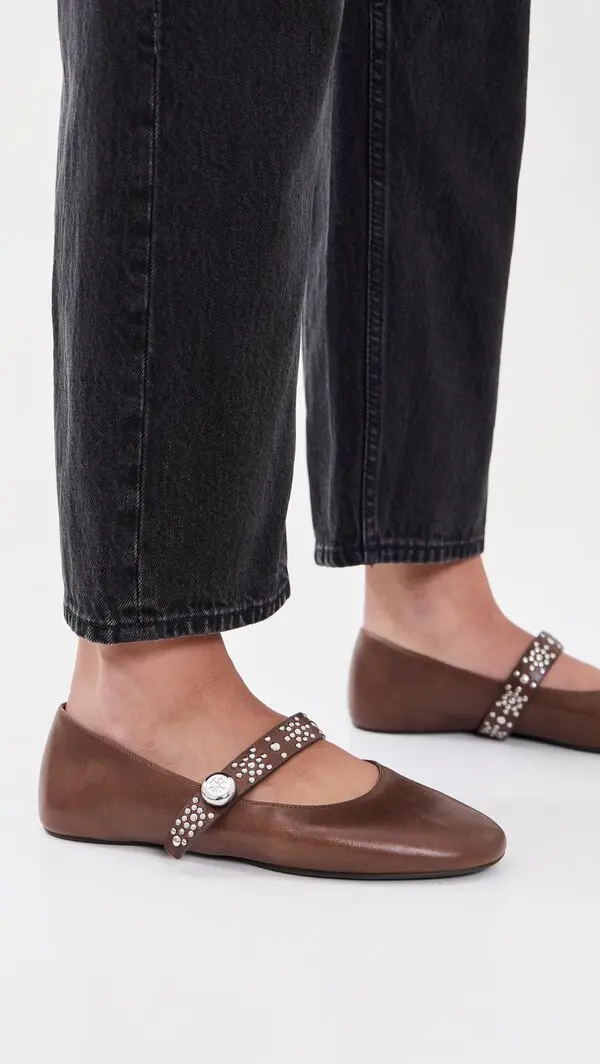 Tory Burch Romy Stud Mary Jane Flats