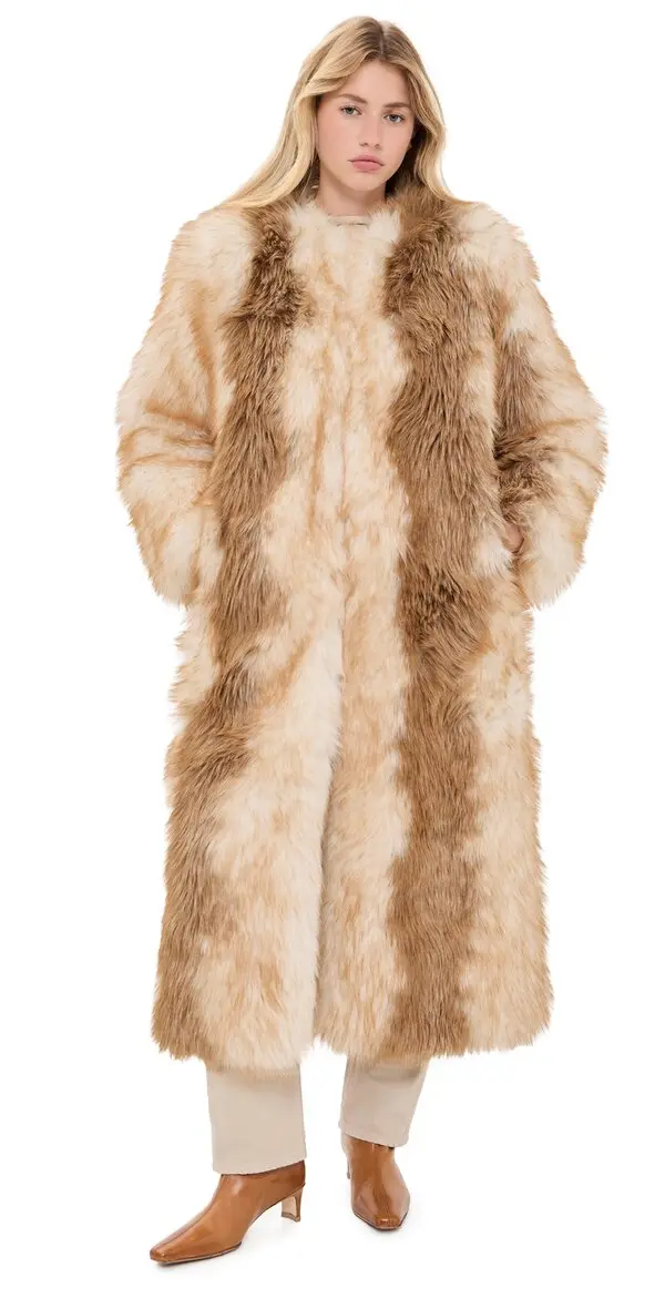 Apparis Solange Fox Maxi Coat