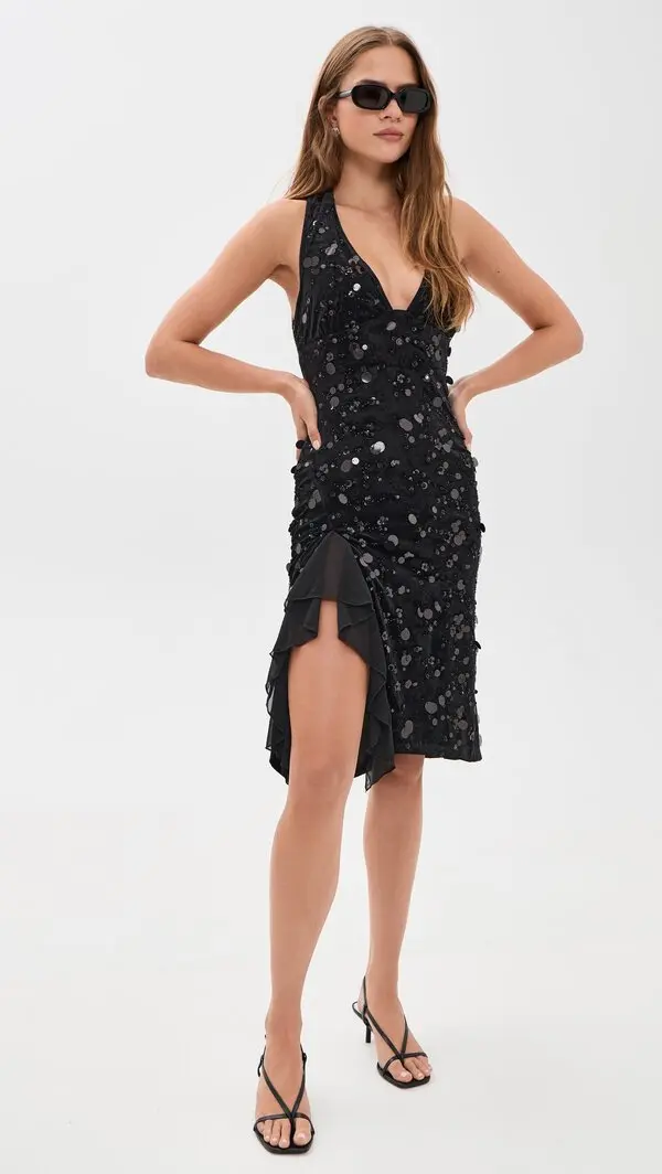 BAILEY ROSE Sequin Midi Dress