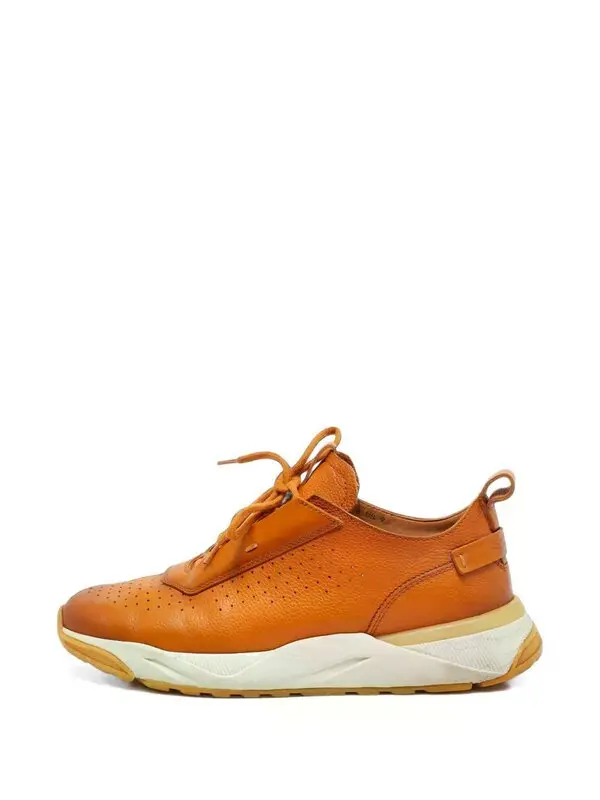 Santoni Sport Perforated Leather Sneakers