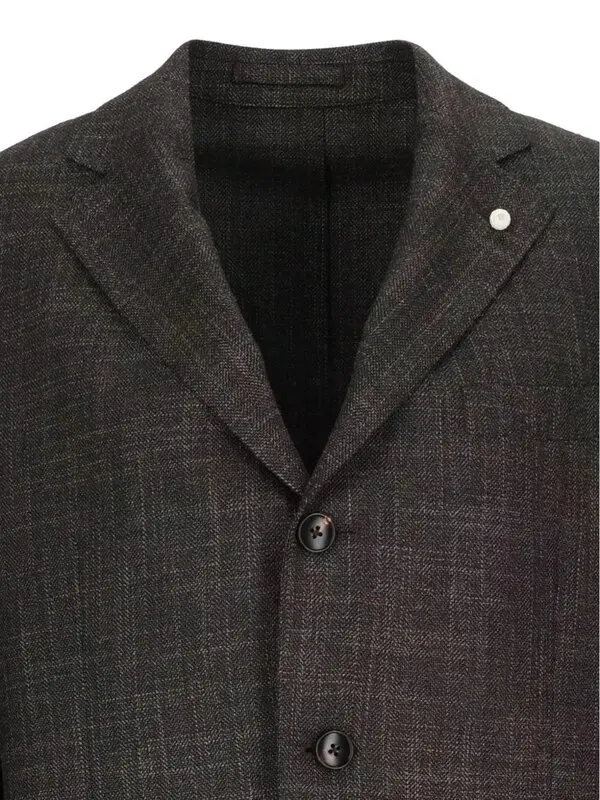 LUIGI BIANCHI Drop 7 Herringbone-pattern Blazer