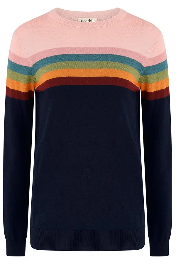 SUGARHILL BRIGHTON Rita Sweater Navy Earth