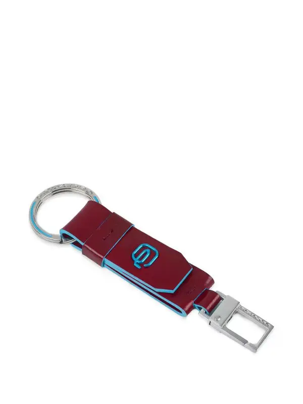 PIQUADRO Carabiner Leather Keychain