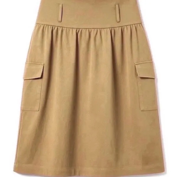 ITALIA A COLLECTION Neutrals The Khaki Cargo Skirt